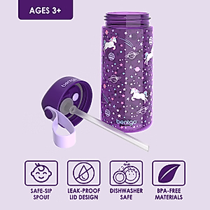 Bentgo Kids Prints Lunch Box Kids Water Bottle - New & Improved 2023 (Unicorn)