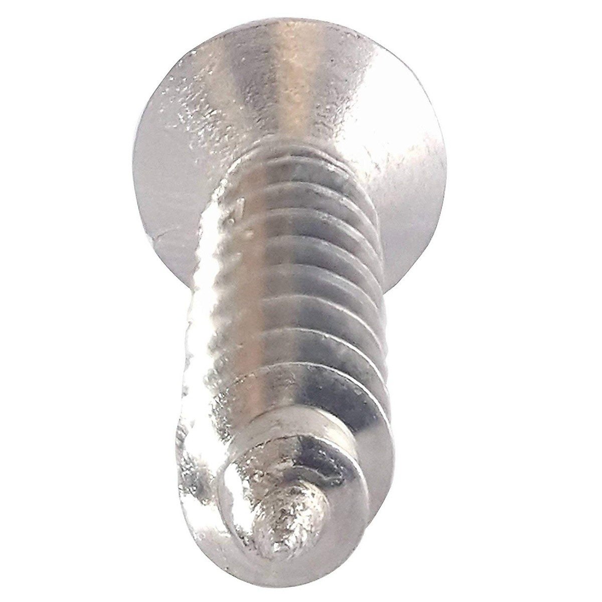 #10 x 1-3/4" Oval Head Sheet Metal Screws, Square Drive, Stainless Steel 18-8, Full Thread, Bright Finish, Self-Tapping, Type A, Quantity 50 by Fastenere