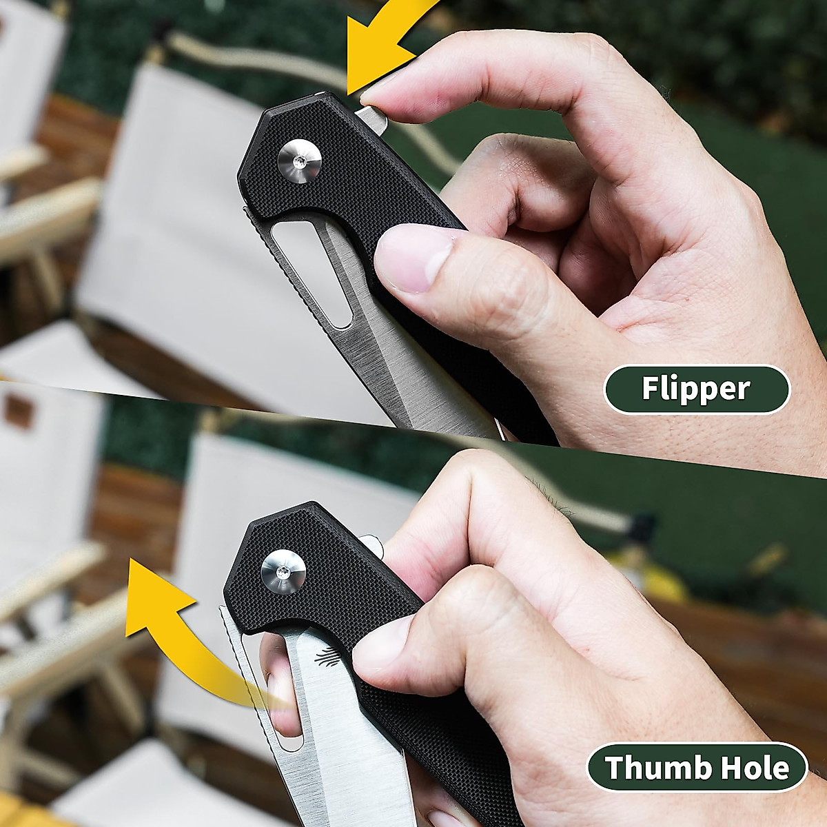 Kizer Muskrat Fixed Blade Knife Bundle with Helmet EDC Pocket Knife