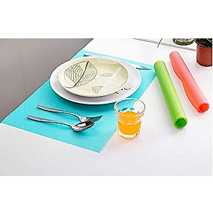 Uspace 4 Pcs Refrigerator Mat Plastic Fridge Mat, Refrigerator Shelf Liner Can Be Cut Refrigerator Mat Drawer Table Placemats for Shelves