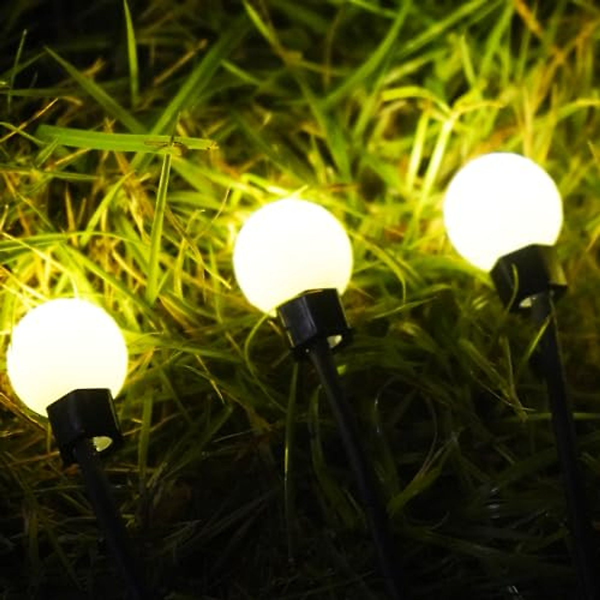 Anordsem Garden Lights 2 Pack, Solar Powered Fairy Lights for Outdoor Front Porch, Yard, Tree, Backyard, Patio, Pathway Decor, Outside Lighting Decorations (Warm White)
