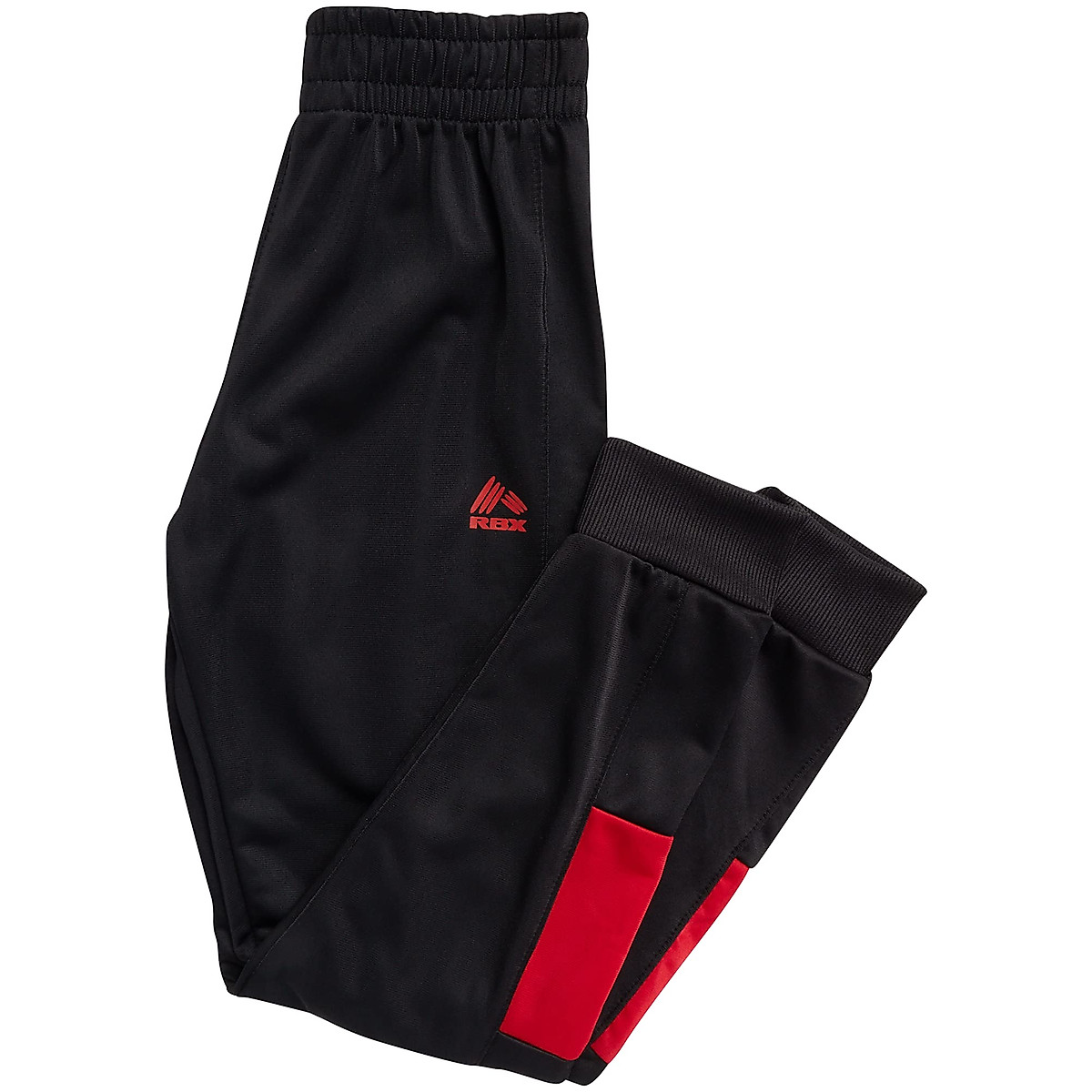 RBX Boys' Sweatsuit Set – 4 Piece Thermal Sports Hoodie and Tricot Jogger Pants (8-12), Size 10, Red Basketball/Black Football