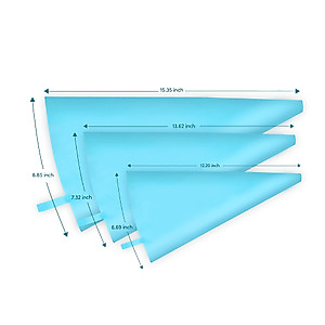 Riccle Reusable Silicone Piping Set - 27 Pcs Cake Decorating Kit With 6 Pastry Bags, Couplers, Frosting Tips, Bag Ties & Cake Scrapers