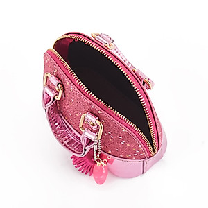 YiSu Princess Little Girls Purses Toddler kids Crossbody Bag Wall et Shell Shape Handbags for girls cute Tote (pink)