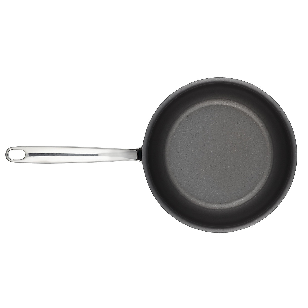 Breville Thermal Pro Hard Anodized Nonstick Sauce Pan/Saucepan/Saucier with Lid, 2.5 Quart, Gray