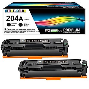 2 Pack 204A Black Toner Cartridge Replacement for HP 204A CF510A to use with Color Laserjet Pro MFP M180nw M180n M181fw M154a M154nw Printer