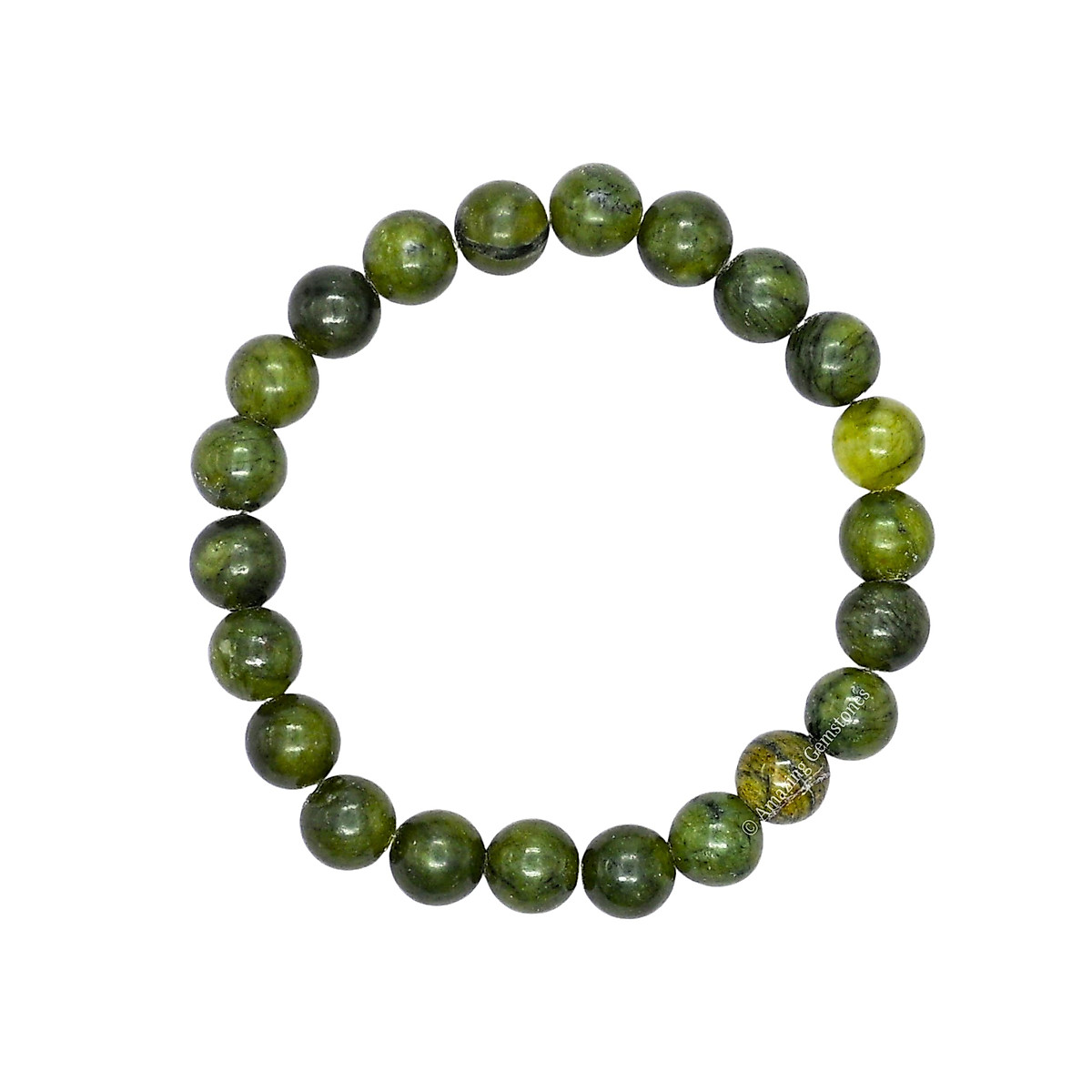 Jade Bracelet for Women Men's Gifts - Authentic Green Jade Protection Healing Crystal Bracelet - 8mm Gemstone Beaded Stretchable Bracelet Pulseras Para Hombres Mujer Stocking Stuffers