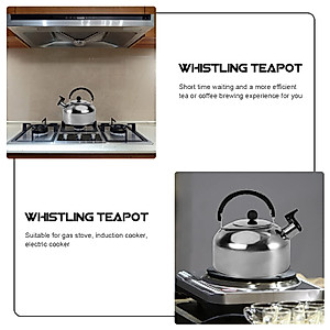 SHERCHPRY 2L Stainless Steel Teapot Stovetop Boiling Water Kettle Heat Water Kettle Flat Bottom Kettle for Stove Kettle Water Boiler Tea Pot Tea Pot