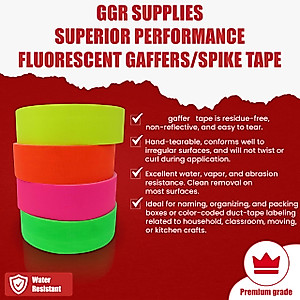 T.R.U. CGT-80F Superior Performance Fluorescent Gaffers/Spike Tape Laminated with Rubber Adhesive.60 Yards. (Fluorescent Pink, 1/2 in.)