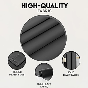 Utopia Bedding Blackout Curtains for Bedroom Grommet Window Curtains 63 Inch Length 2 Panels Thermal Insulated Drapes for Living Room (Grey, 52W x 63L Inches)