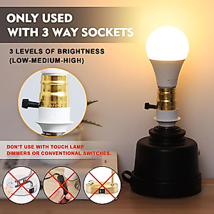 Zorykn 3 Way Light Bulbs 50 100 150 Warm White, A19 3000K, 5/10/15W Energy Saving 500 1000 1500 Lumens, E26 Base LED Bulbs Perfect for Reading, 2 Pack