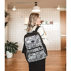 JuJuBe Zealous Diaper Bag Backpack and Fashionable Travel Bag with 9 Pockets