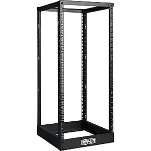 Tripp Lite 25U 4-Post Open Frame Rack, Network Equipment Rack, 1000 lb. Capacity (SR4POST25),Black