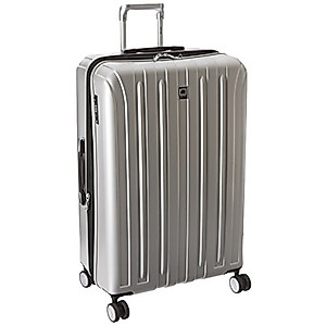 DELSEY Paris Titanium Hardside Expandable Luggage with Spinner Wheels, Silver, Checked-Large 29 Inch,207183011