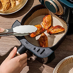 XADIBH Air Fryer Liners- Air Fryer Disposable Paper Liner, Non-Stick Basket Liners, Baking Paper for Air Fryer, Parchment Air Fryer Basket, Water-proof Air Fryer Liners for Baking (100PCS-6.3INCH)