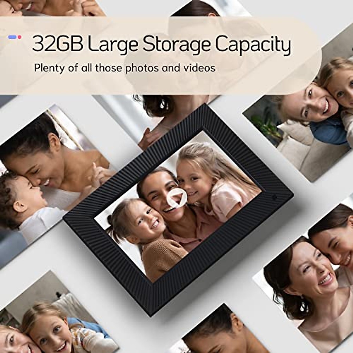 NexFoto 32GB Digital Photo Frame 10.1 Inch, WiFi Digital Picture Frame with HD Display, IPS Touch Screen, Easy to Share Photos Video via App, Auto-Rotate, Wall-Mountable, Gift for Grandparents