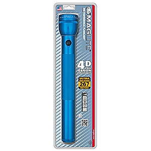 MagLite - S4D116 Maglite Heavy-Duty Incandescent 4-Cell D Flashlight, Blue
