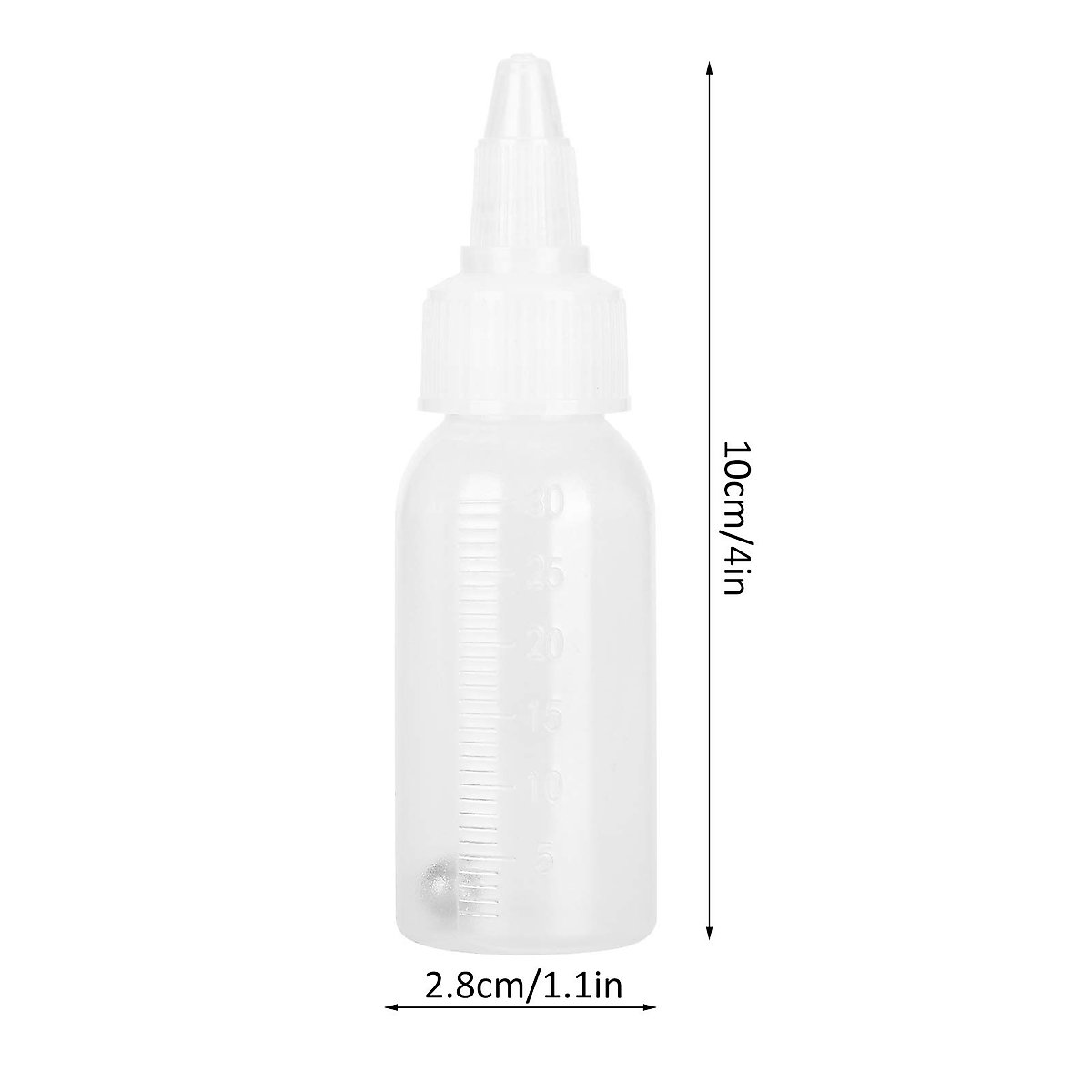 10Pcs Empty Airbrush Bottles, 30ml Paint Storage Bottles Replacement Jars with Scale