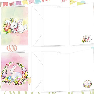 BINBE 12 Pcs Easter Cards,12 Designs Assorted Easter Greeting Cards with Envelopes for All Occasions, Birthday, Sympathy, Thanks Cards (Easter)