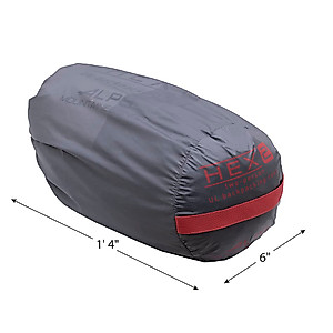ALPS Mountaineering Hex 2-Person Tent - Charcoal/Red