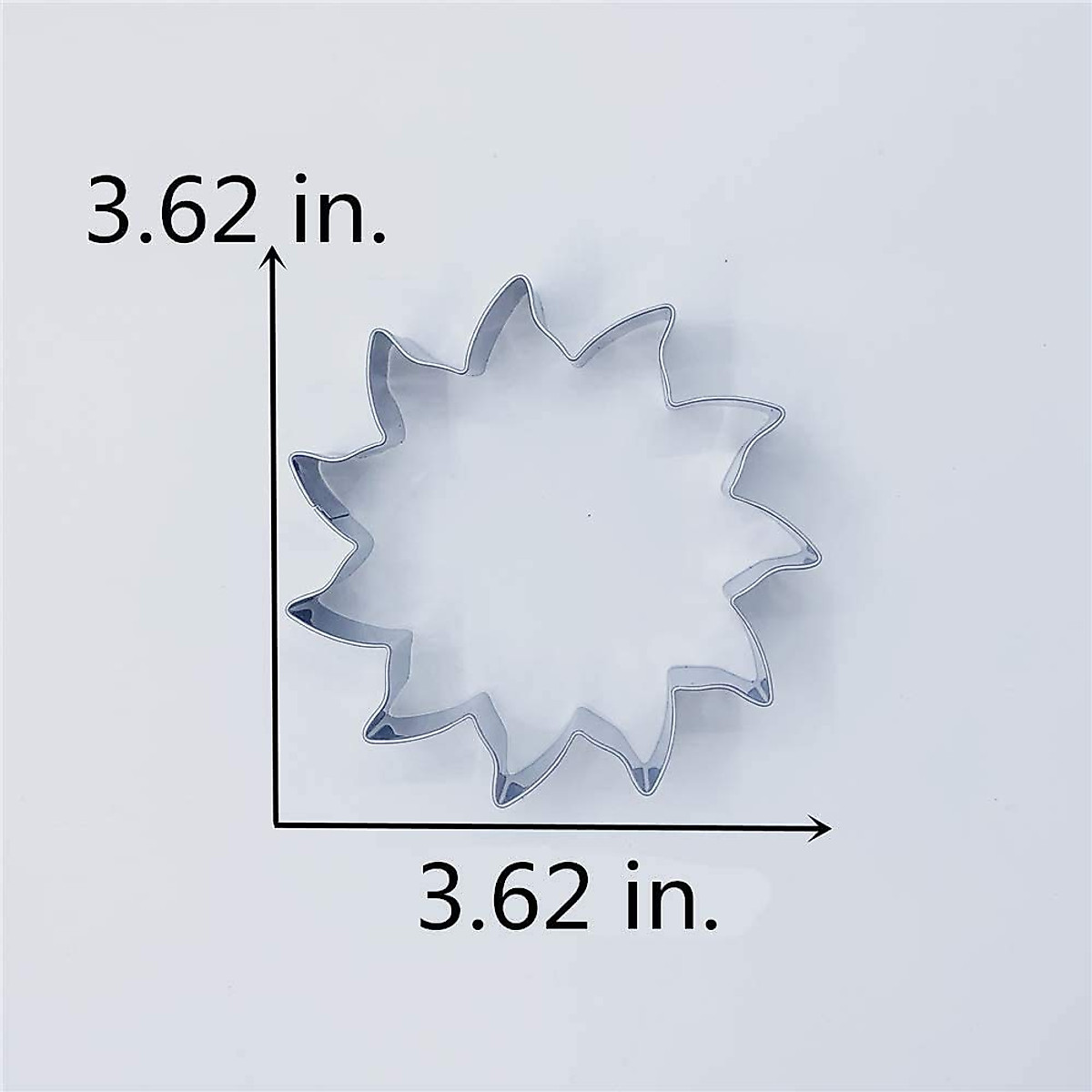 LILIAO Sun Cookie Cutter - 3.6 x 3.6 inches - Stainless Steel