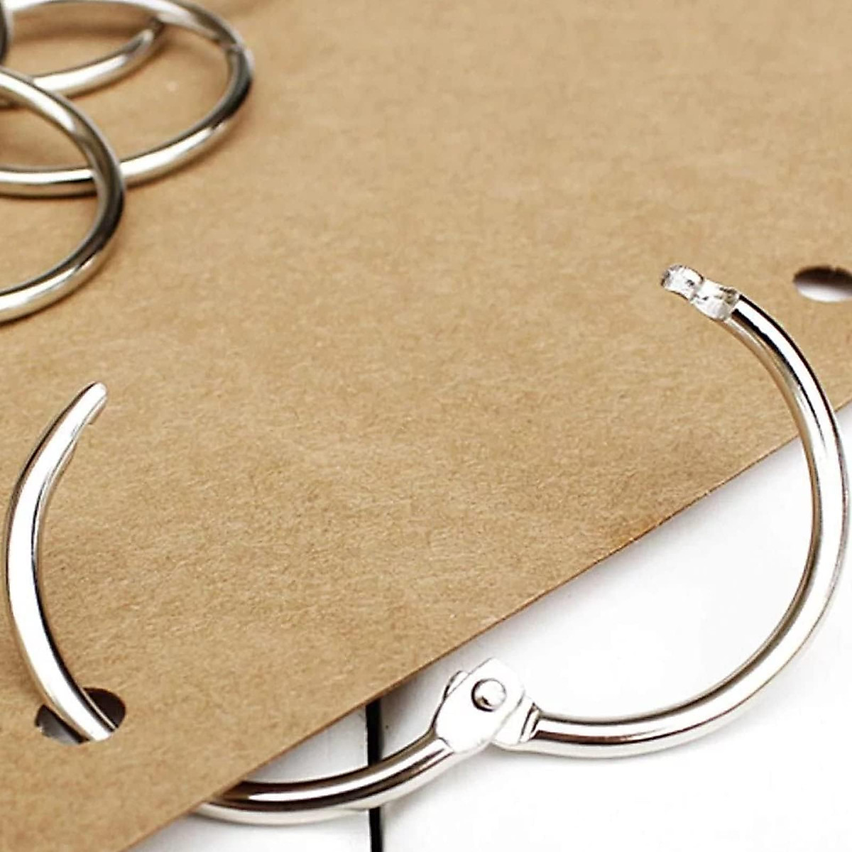 OWLKELA 2 Inch 30 Pack Loose Leaf Binder Rings, Nickel Plated Steel Binder Rings, Keychain Key Rings, Metal Rings for Index Cards, Book Ring, Ideal for School, Home, or Office