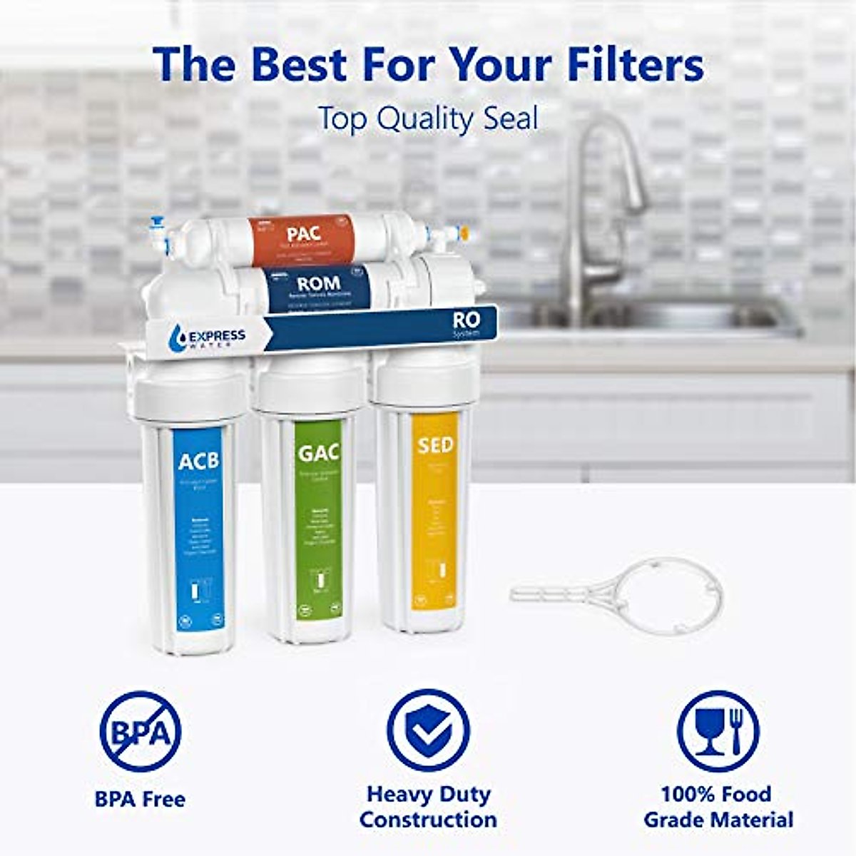 Reverse Osmosis and Under Sink Water Filter Housing Wrench – Opener Tool for 12” Filter Canisters (10” Filters) – Express Water