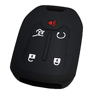 2 Pcs Smart Key Fob Cover Case Protector Fit for GMC Acadia Terrain Yukon Chevrolet Suburban Tahoe Keyless Entry Remote Fob Skin Jacket Holder Key Protection Case (Black 2 Pack)