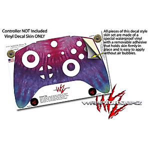 WraptorSkinz Decal Vinyl Skin Wrap compatible with XBOX One S / X Controller - Tie Dye Pink and Purple Stripes (CONTROLLER NOT INCLUDED)