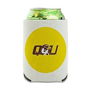 Quincy University Secondary Logo Can Cooler - Drink Sleeve Hugger Collapsible Insulator - Beverage Insulated Holder