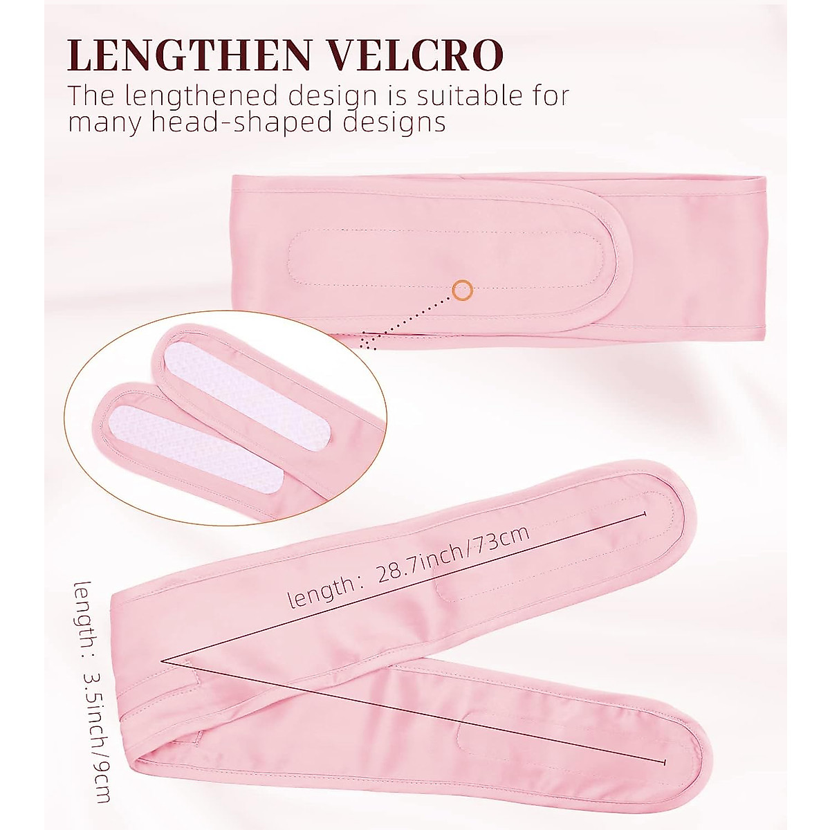 FANTASTIC HOUSE Silk Spa Headbands for Washing Face, 100% Mulberry Silk Scarf for Hair Wrapping, Adjustable Ponytail Face Wash Headbands for Women and Girls for Sleep, Makeup, Sport