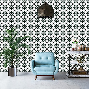 MORCART 20 Sheet , 8x8 Inches Green Vinyl Flooring for Kitchen, Staircase, Apartment, RV, Fireplace, Bathroom Peel and Stick Tiles for Floor,Stick on Floor Tiles