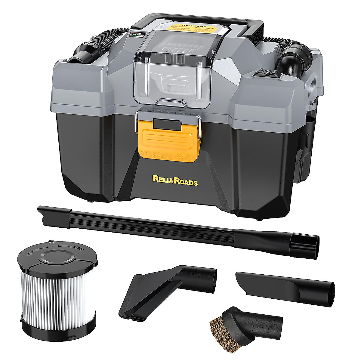 20V Cordless Vacuum Cleaner-Wet/Dry Shop Vac,2.6 Gallon Capacity,Compatible with DeWALT Batteries (Battery Not Included),Ideal for Cleaning Car,Home Spaces,and Workshops RCSV-20