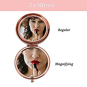 XPENMULBOJA Inspirational Gift for Women Female Compact Mirror for Daughter Mom Motivational Birthday Gift Pocket Makeup Mirror for Her Girls Friends Graduation Christmas Wedding Gift