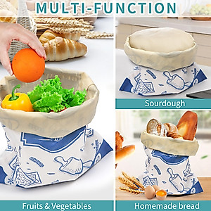 2-Pack Beeswax Bread Bags for Homemade Bread，Reusable Sourdough Storage Bags with Premium Beeswax Coating for Loafs Baguette Fresh Keeping,Great Homesteading Essentials and Baking Gifts.