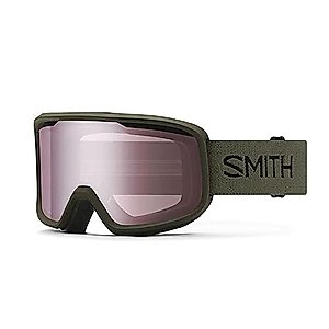 SMITH Frontier Asia Fit Snow Goggles Black/Red Sol-X Mirror