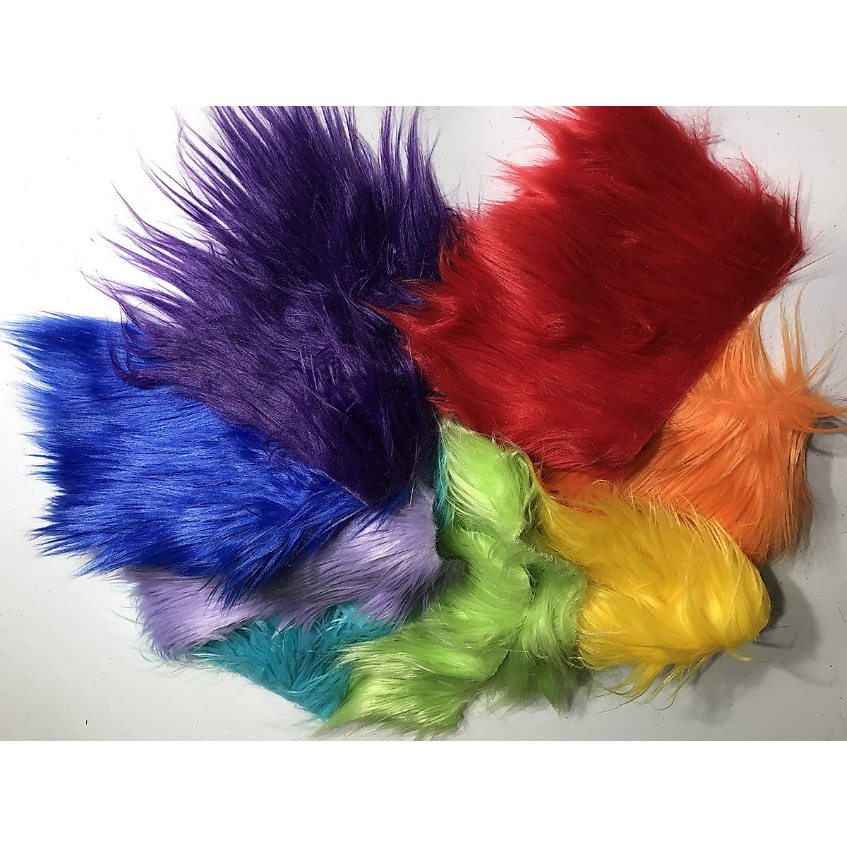 Bianna Creations 6oz Mixed Random Colors Craft Faux Fur Scrap Bag, Remnant Pieces Scrappy Artificial Fake for DIY Crafting Project, Gnome Beard Material, Small Pieces