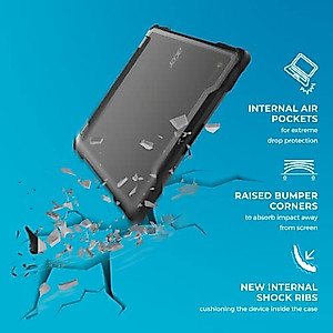 Gumdrop SlimTech Laptop Case Fits Acer Chromebook Spin 512/R853T (2in1) Designed for K-12 Students, Teachers and Classrooms–Drop Tested, Rugged, Shockproof Bumpers for Reliable Device Protection–Black