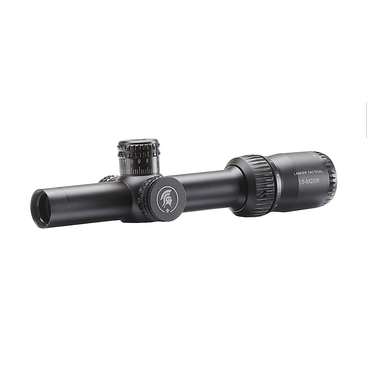 Lancer Tactical 1.5-6x20 IR Illuminated Airsoft Rifle Scope with Mounts (Color: Black)