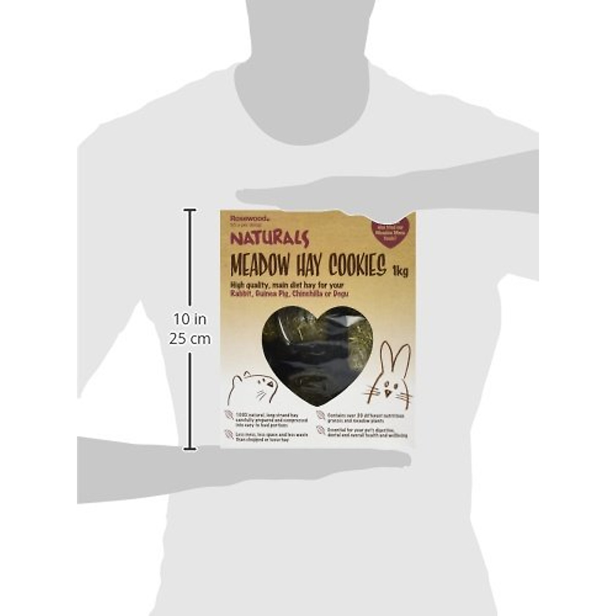 Rosewood Pet Meadow Hay Bales - Food For Small Animals (1 Pack), 2.2 Lb