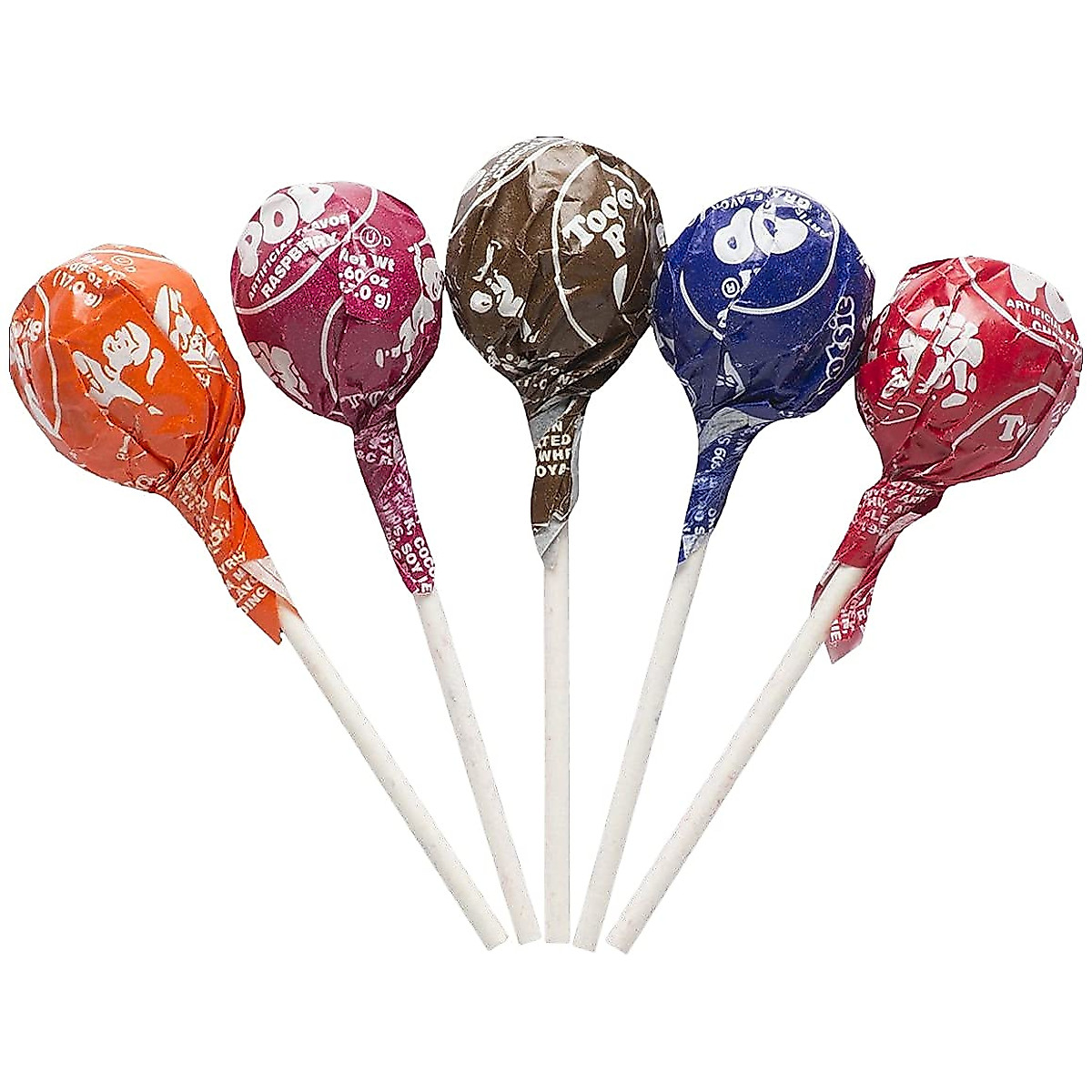 Tootsie 0508 Tootsie Pops, 0.6 oz, Assorted Flavors, 100/Box