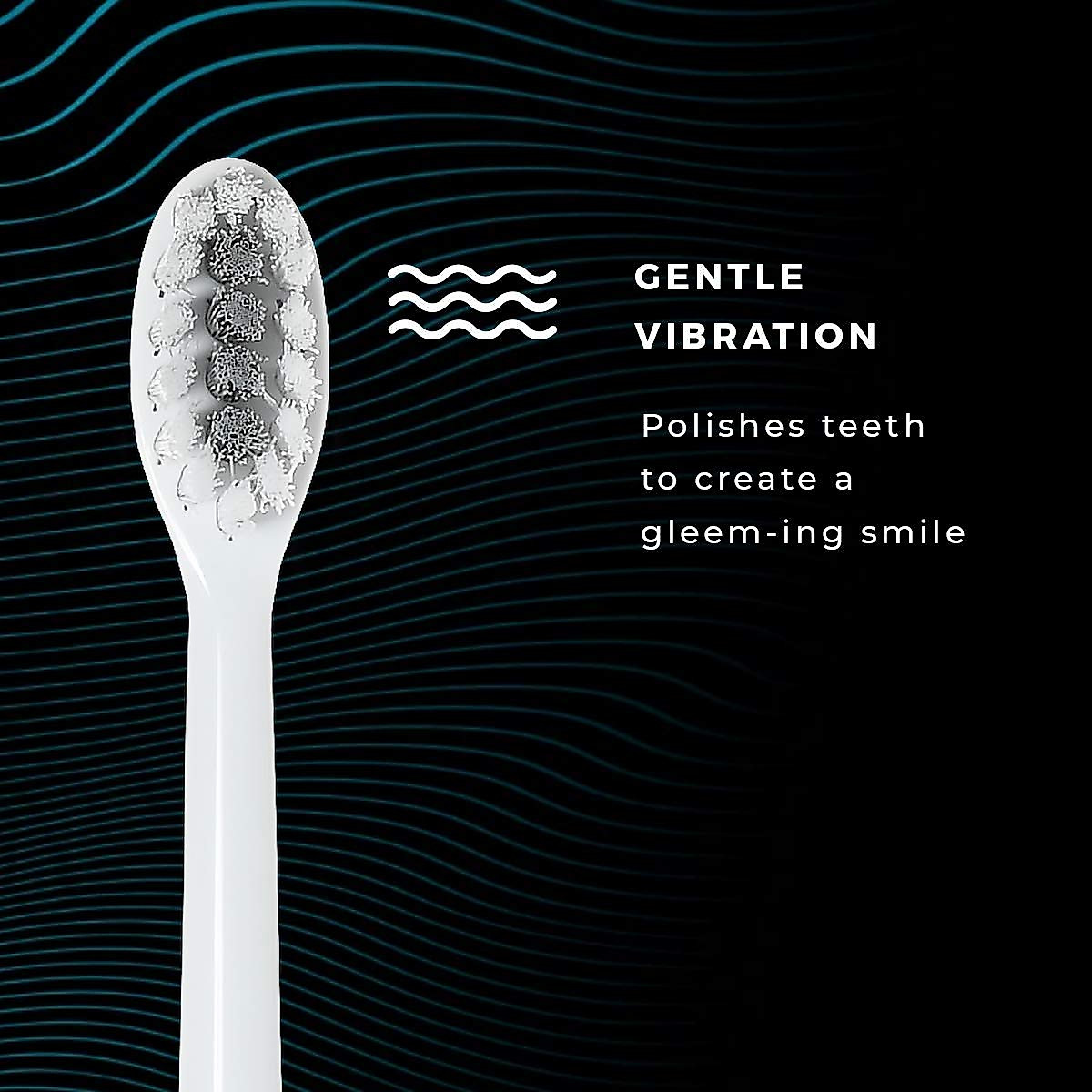 Gleem Battery Power Electric Toothbrush with Travel Case, Soft Bristles, White