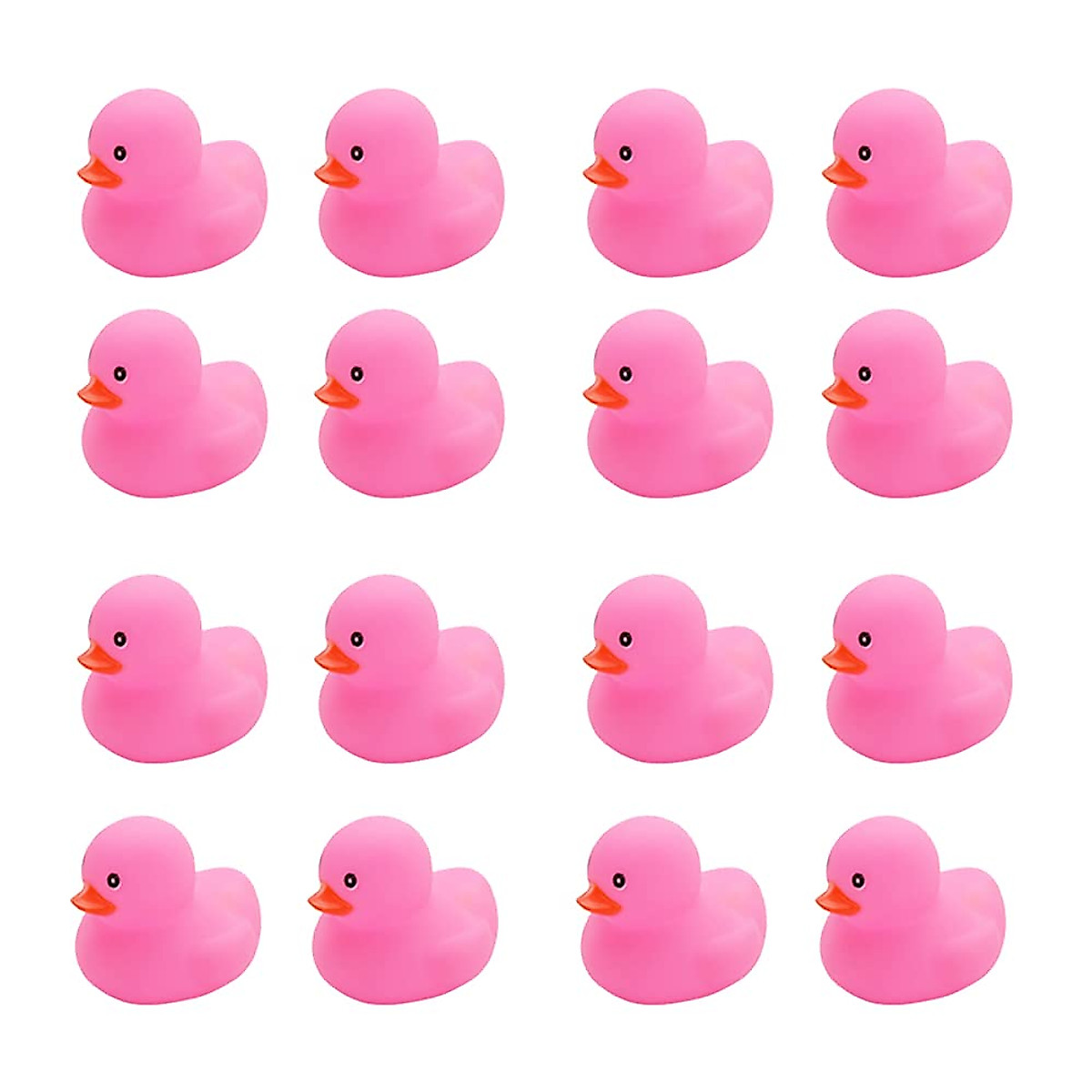 16PCS Pink Rubber Duck Kids Bath Duck Toys ,Squeak Rubber Ducks in Bulk Valentine's Day Rubber Ducks Baby Shower Duck Decorations Party Favors (2.2’’)