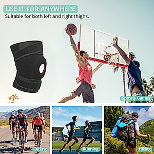 VINTEAM Knee Brace Support for Men & Women - Adjustable Knee Strap, Compression Neoprene, Universal Size (30-50cm)