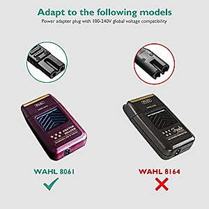 for Wahl Shaver Charger, Lnauy 2V Power Cord Compatible with Wahl 8061/8786-1001/8163 / 7367/7357 / 7353/7029 / 7060/7035 / 7339/7356 Replacement Clipper Trimmer Power Supply Adapter