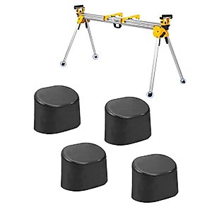 N074647 Table Saw Stand Foot Rubber Pad Replacement Fit for Dewalt DWX723 DWX724 DWX725 Series Miter Saw Stand Black Extended Lifespan Rubber Material for Most Floors 4Pack
