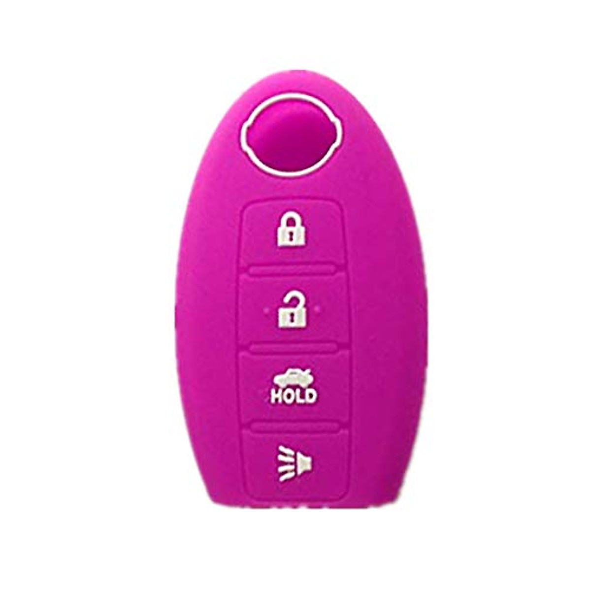 KAWIHEN Silicone Keyless Entry Smart Remote Key Fob Cover Compatible with for Nissan 350Z 370Z Altima Armada GT-R Leaf Pathfinder Rogue Sentra Maxima Murano Versa CWTWB1U840 285E3-3SG0D(purple)