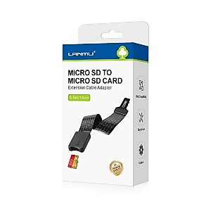 LANMU Micro SD to Micro SD Card Extension Cable Adapter Flexible Extender Compatible with Ender 3 Pro/Ender 3/Ender 3 V2/Ender 5 Plus/Ender 5 Pro/CR-10S Pro/Raspberry Pi(5.9in/15cm)