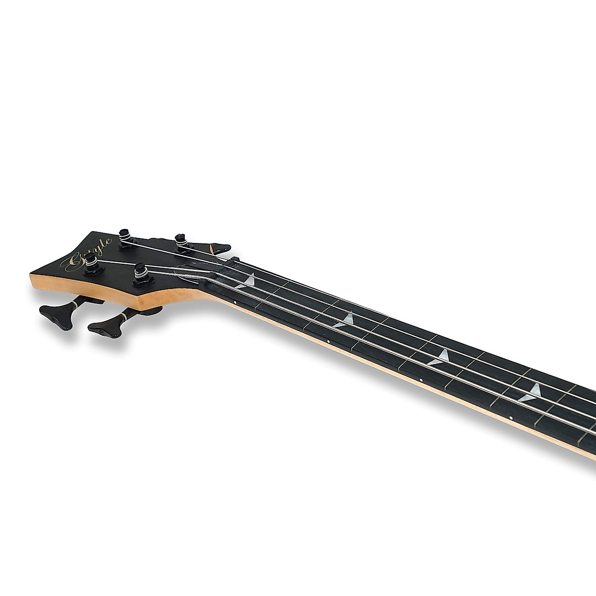4 String Black Fretless Electric Bass, Bolt-on Maple Neck, Poplar Body