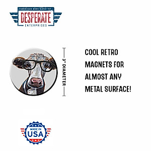 Desperate Enterprises Cora The Cow Refrigerator Magnet - Funny Magnets for Office, Home & School - Made in The USA